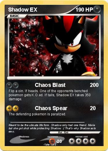 Pokémon Shadow EX 15 15 - Chaos Blast - My Pokemon Card