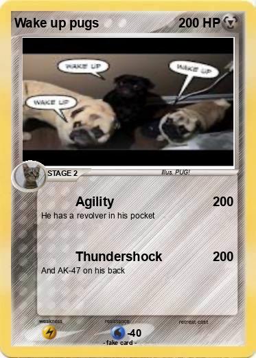Pokémon Wake up pugs - Agility - My Pokemon Card