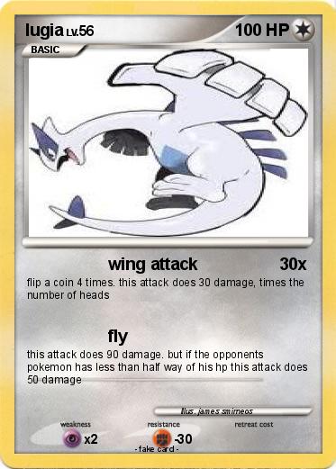 Pokémon lugia 2824 2824 - wing attack - My Pokemon Card