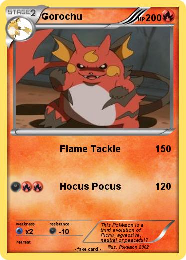 Pokémon Gorochu 13 13 - Flame Tackle - My Pokemon Card