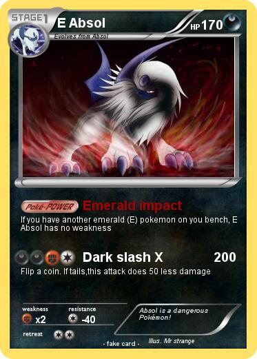 Pokémon E Absol - Emerald impact - My Pokemon Card
