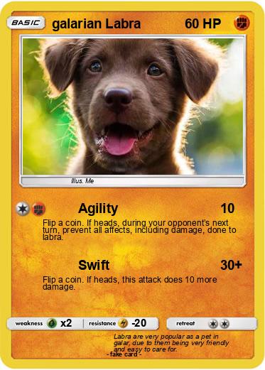 Pokémon galarian Labra - Agility - My Pokemon Card