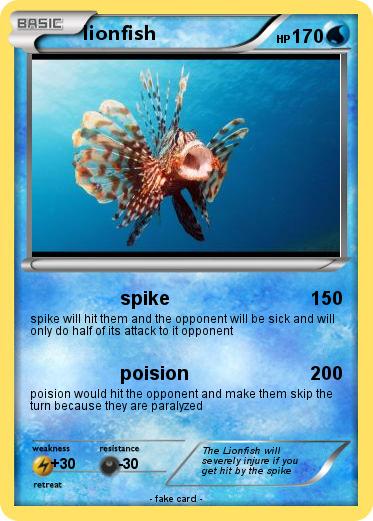Pokémon lionfish 8 8 - spike - My Pokemon Card