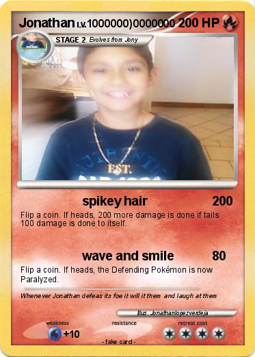 Pokémon Jonathan 370 370 - spikey hair - My Pokemon Card