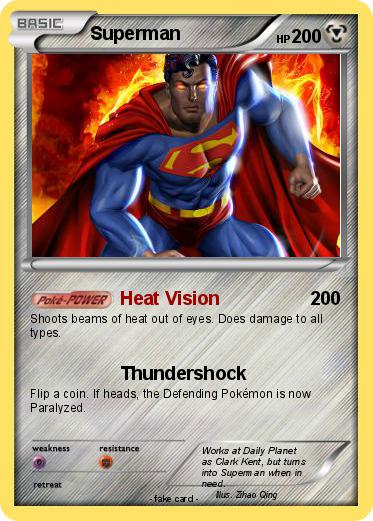 Pokémon Superman 590 590 - Heat Vision - My Pokemon Card
