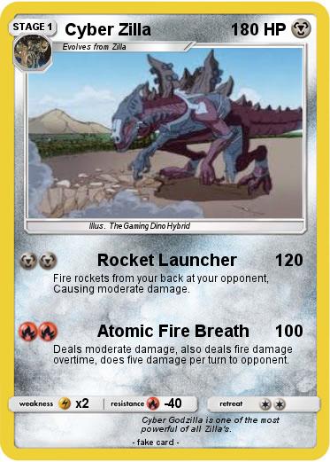 Pokémon Cyber Zilla 8 8 - Rocket Launcher - My Pokemon Card
