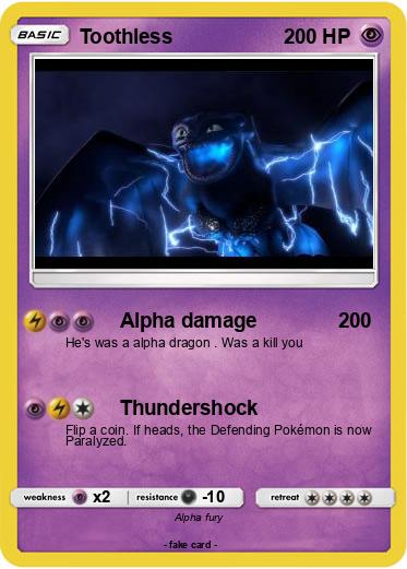 Pokémon Toothless 816 816 - Alpha damage - My Pokemon Card