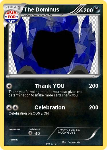 Pokémon The Dominus - Thank YOU - My Pokemon Card