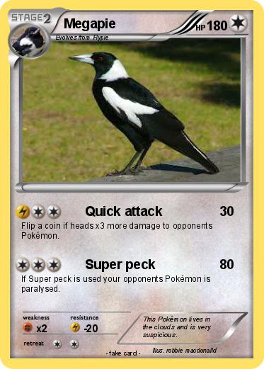 Pokémon Megapie 1 1 - Quick attack - My Pokemon Card