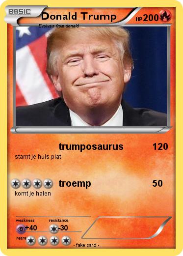 Pokémon Donald Trump 3687 3687 - trumposaurus - My Pokemon Card