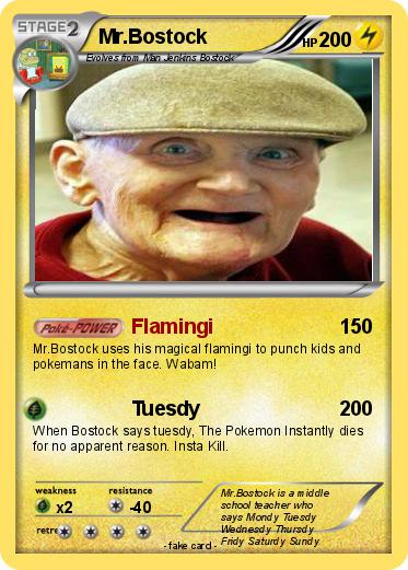Pokémon Mr Bostock 1 1 - Flamingi - My Pokemon Card
