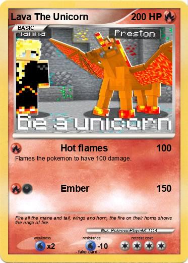Pokémon Lava The Unicorn - Hot flames - My Pokemon Card