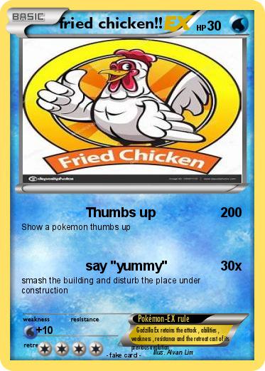 Pokémon fried chicken 40 40 - Thumbs up - My Pokemon Card