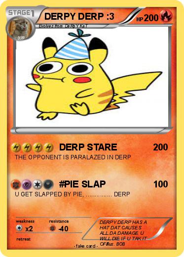 Pokémon DERPY DERP 3 1 1 - DERP STARE - My Pokemon Card