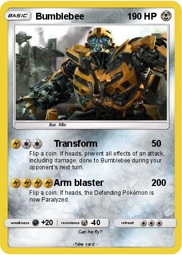 Pokémon Bumblebee 501 501 - Transform - My Pokemon Card
