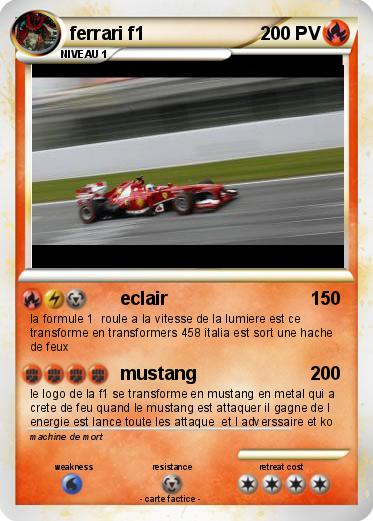 Pokémon ferrari f1 5 5 - eclair - Ma carte Pokémon