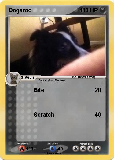 Pokémon Dogaroo 1 1 - Bite - My Pokemon Card