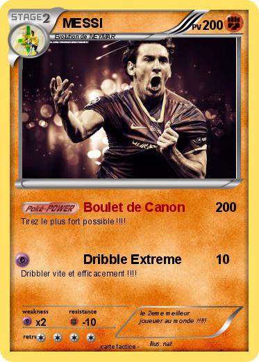Pokémon MESSI 1205 1205 - Boulet de Canon - Ma carte Pokémon