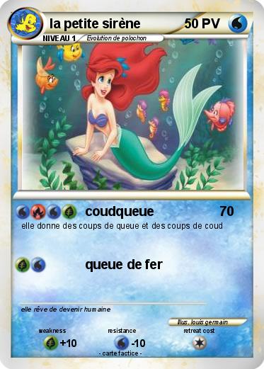 Pokémon la petite sirene 4 4 - coudqueue - Ma carte Pokémon