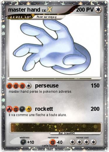 Pokémon master hand 138 138 - perseuse - Ma carte Pokémon