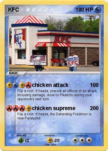 Pokémon KFC 91 91 - chicken attack - My Pokemon Card