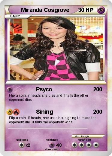 Pokémon Miranda Cosgrove 20 20 - Psyco - My Pokemon Card