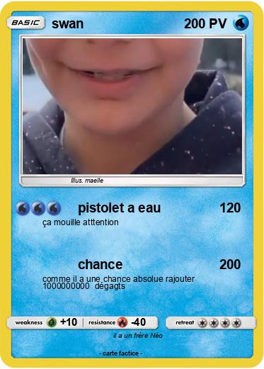 Pokémon swan 80 80 - pistolet a eau - Ma carte Pokémon
