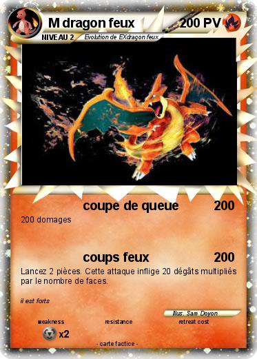 Pokémon M dragon feux - coupe de queue - Ma carte Pokémon