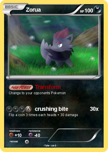 Pokémon Zorua 972 972 - Transform - My Pokemon Card