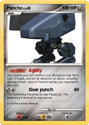 Pokémon Pancho 17 17 - Agility - Mi carta pokémon