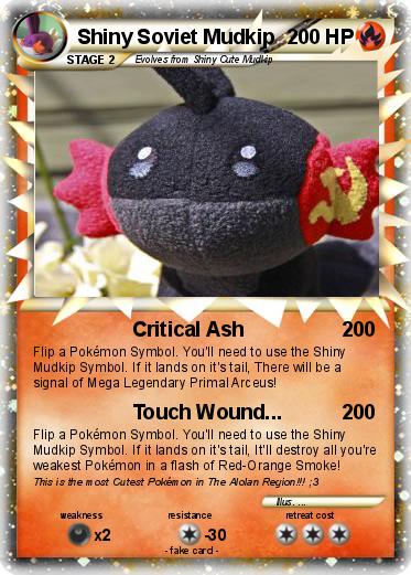 Pokémon Shiny Soviet Mudkip 4 4 - Critical Ash - My Pokemon Card