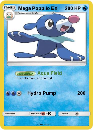 Pokémon Mega Popplio EX - Aqua Field - My Pokemon Card