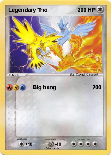 Pokémon Legendary Trio 50 50 - Big bang - My Pokemon Card