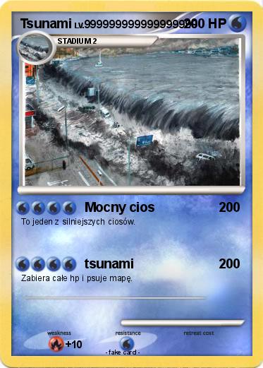 Pokémon Tsunami 182 182 - Mocny cios - Twoja własna karta pokemon