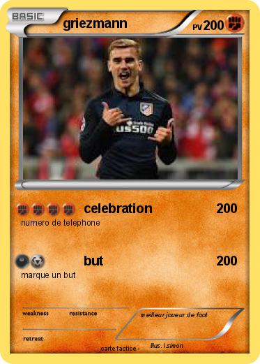 Pokémon griezmann 38 38 - celebration - Ma carte Pokémon