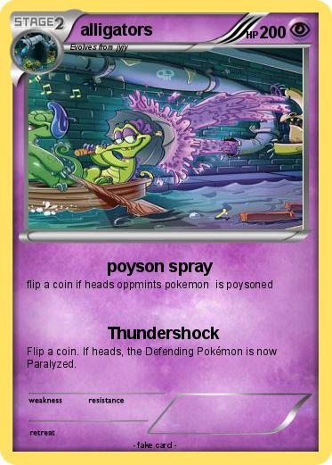 Pokémon alligators 1 1 - poyson spray - My Pokemon Card
