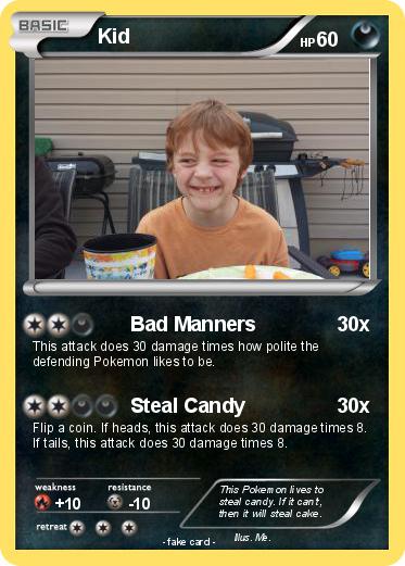 Pokémon Kid 1110 1110 - Bad Manners - My Pokemon Card