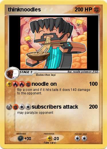 Pokémon thinknoodles 35 35 - noodle on - My Pokemon Card