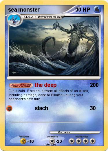 Pokémon sea monster 49 49 - the deep - My Pokemon Card