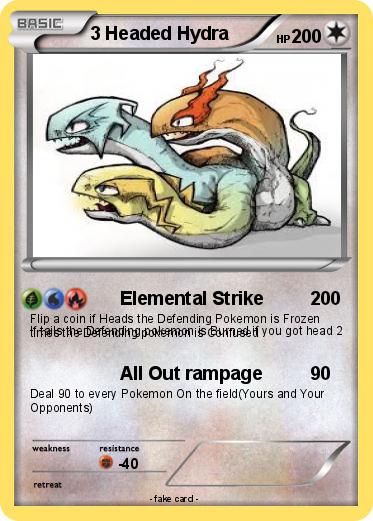 Pokémon 3 Headed Hydra - Elemental Strike - My Pokemon Card