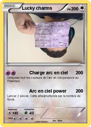 Pokémon Lucky charms 11 11 - Charge arc en ciel - Ma carte Pokémon