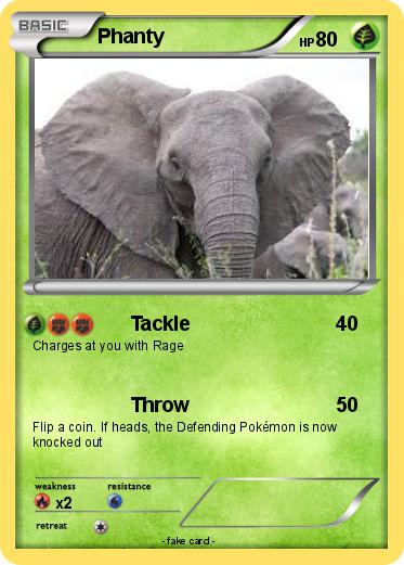 Pokémon Phanty - Tackle - My Pokemon Card