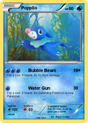 Pokémon Popplio 46 46 - Bubble Beam - My Pokemon Card