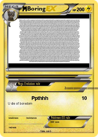 Pokémon Boring 100 100 - Ppthhh - My Pokemon Card