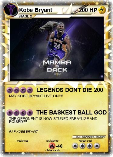 Pokémon Kobe Bryant 234 234 - LEGENDS DONT DIE - My Pokemon Card