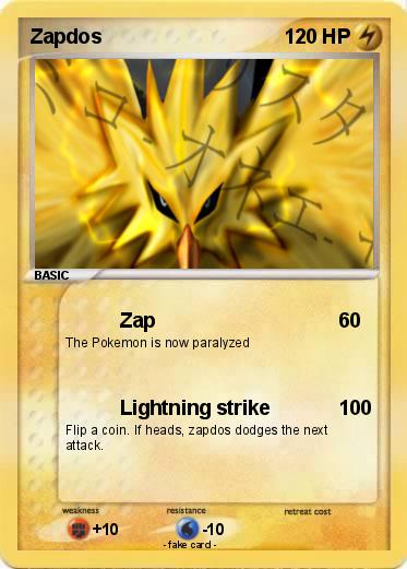 Pokémon Zapdos 1222 1222 - Zap - My Pokemon Card
