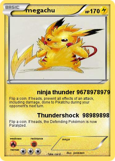 Pokémon megachu 85 85 - ninja thunder 9678978979 - My Pokemon Card