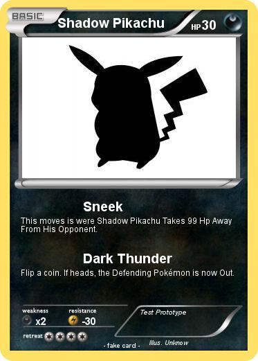 Pokémon Shadow Pikachu 1062 1062 - Sneek - My Pokemon Card