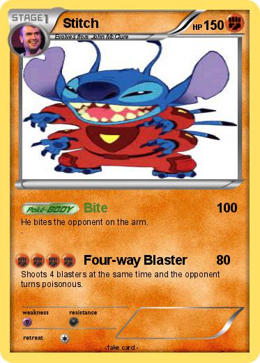 Pokémon Stitch 232 232 - Bite - My Pokemon Card