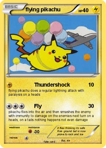 Pokémon flying pikachu 81 81 - Thundershock - My Pokemon Card